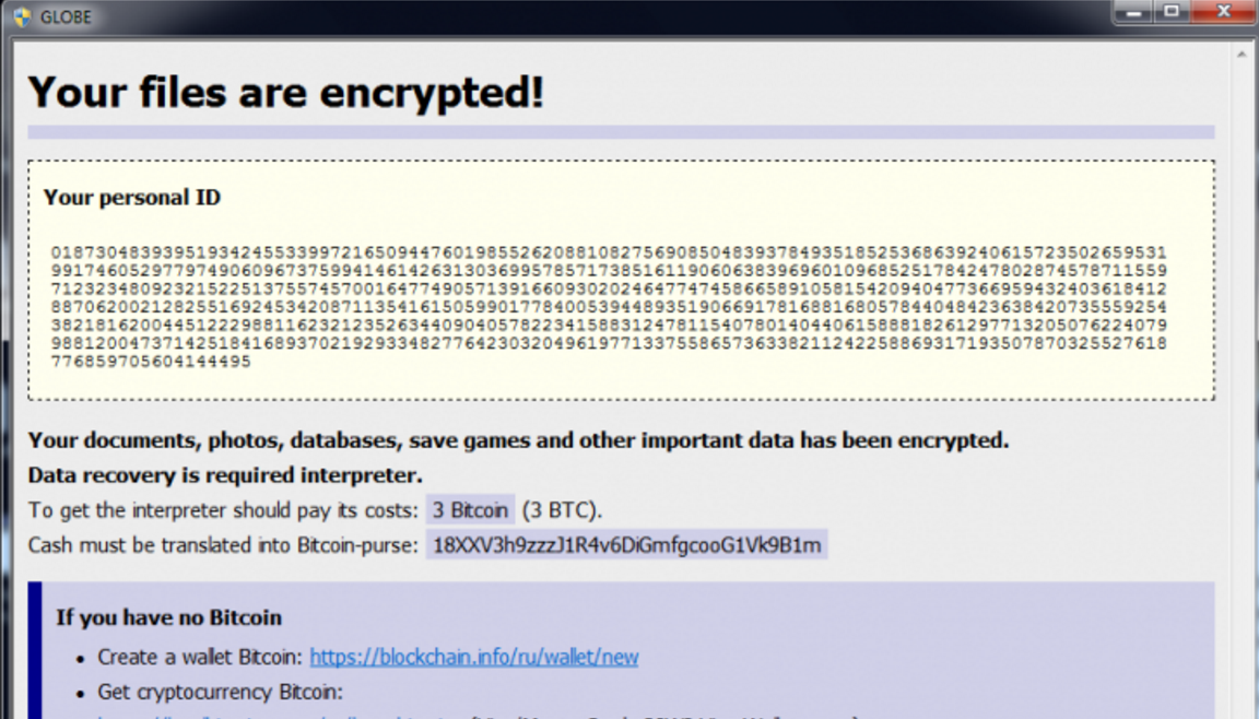 Globe3 Ransomware Virus (Removal Steps and Protection Updates) - Best ...
